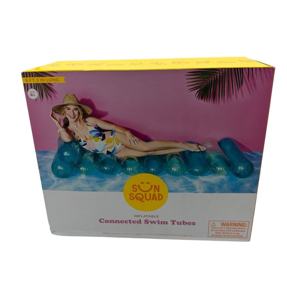 Other | Blue Swim Tube Floatie Rafttwotoned Lounge Blue Sun Squad ...